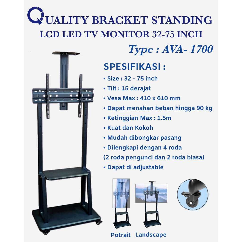 Jual Quality standing bracket tv 32inchi -75 inchi braket tv berdiri 32 ...