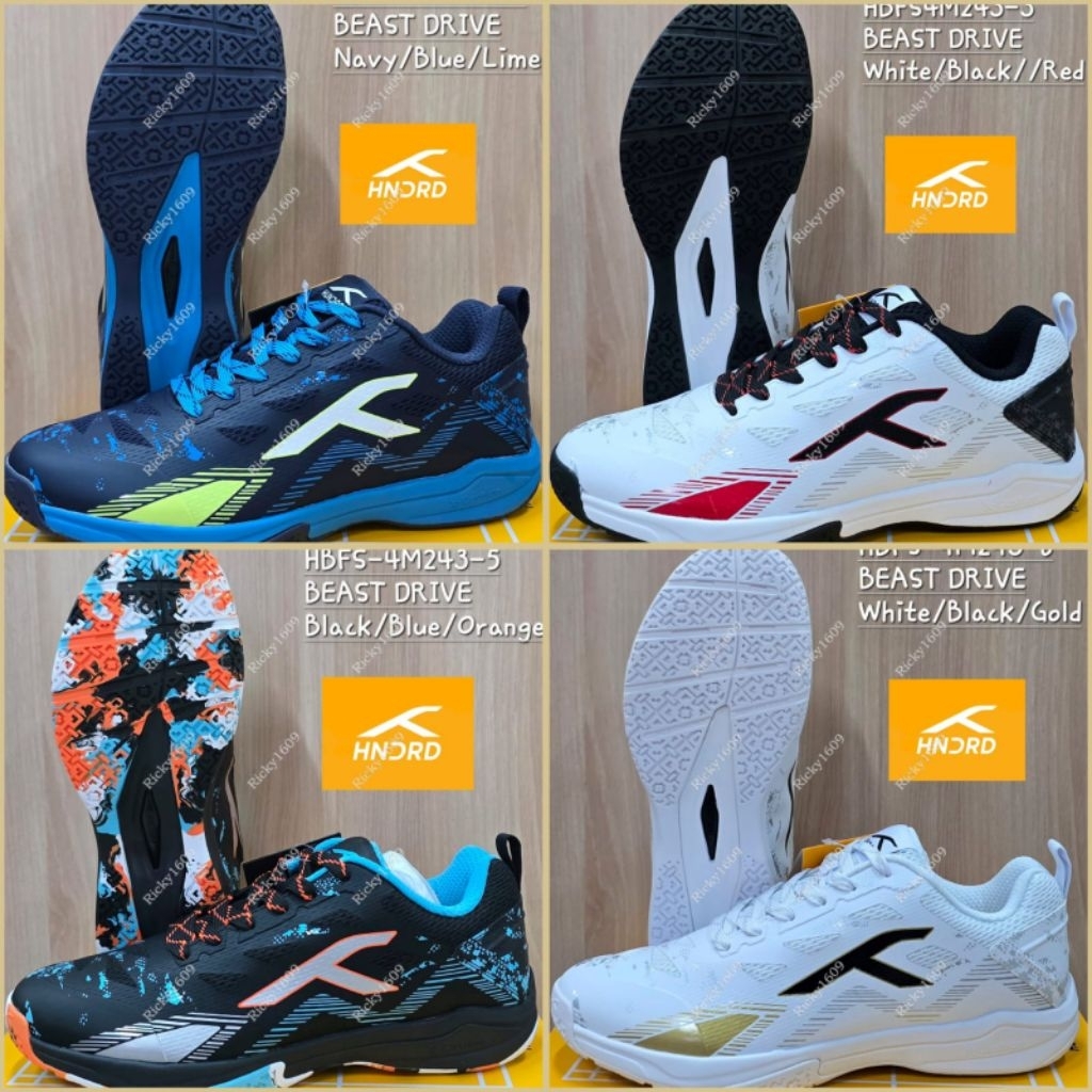 Jual SEPATU BADMINTON HUNDRED BEAST DRIVE (X-CUSHION - ACTIVE GRIP ...