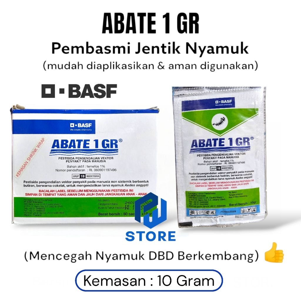 Jual ABATE 1 GR Sachet @ Pembasmi / Basmi Jentik Nyamuk Sachet 10 Gram ...