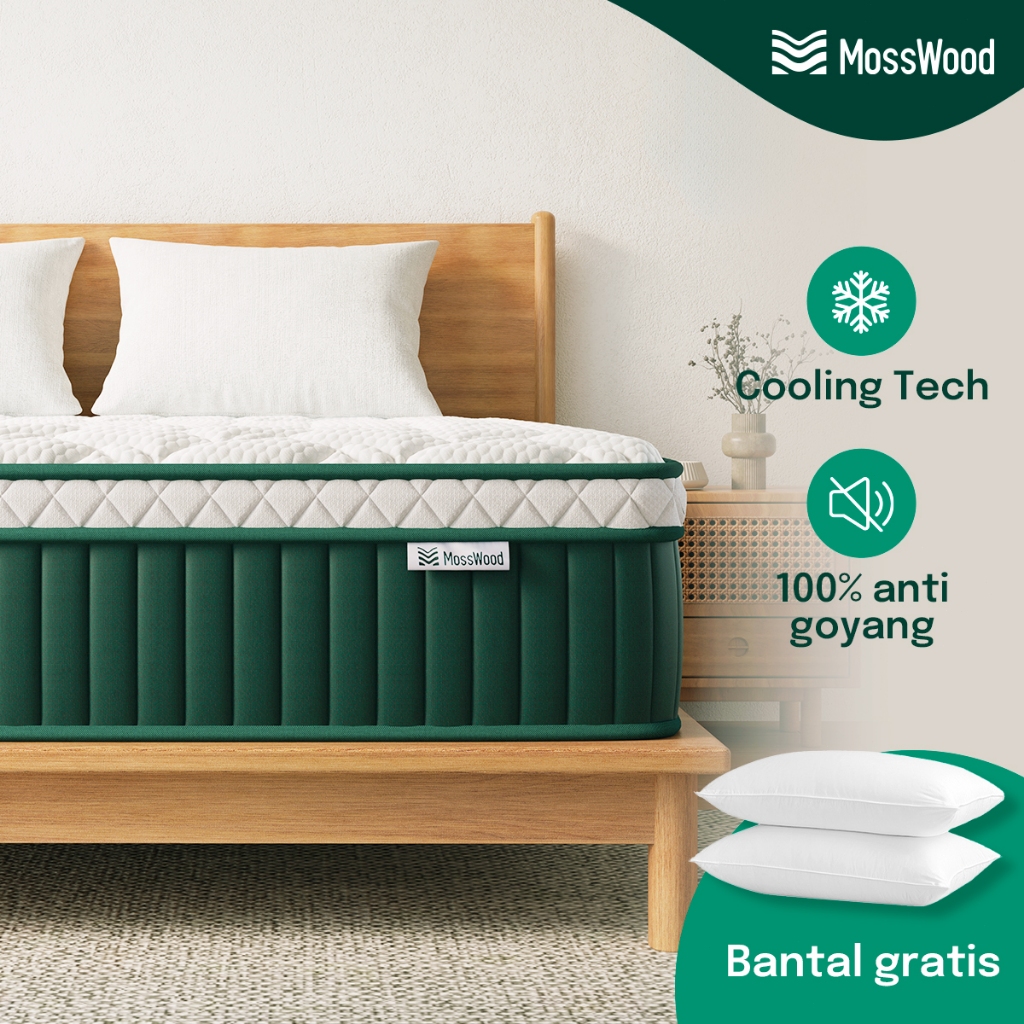 Jual MossWood kasur spring bed Busa cooling mint lantai matras Pegas ...