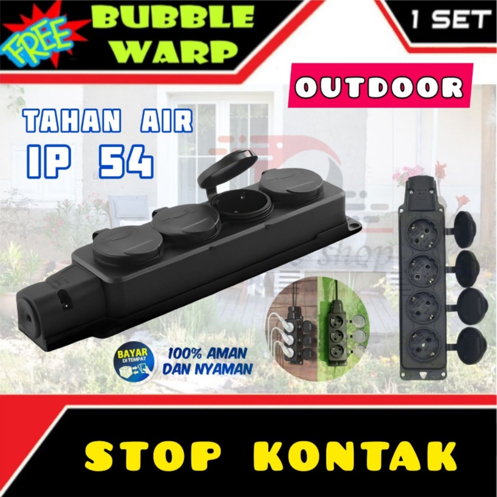 Jual Colokan Listrik Waterproof dengan Tutup Terminal Stop Kontak Arde ...