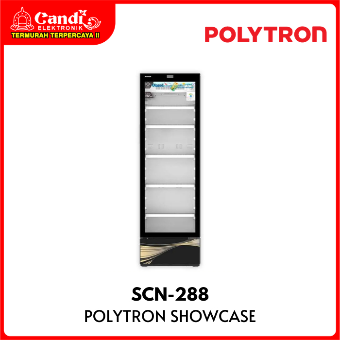 Jual POLYTRON Showcase 280 Liter 5 Rak Anti Fogging Glass Door SCN-288 ...