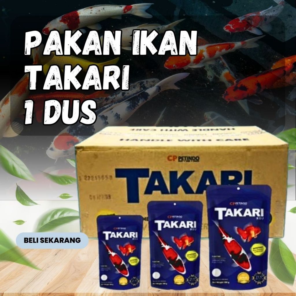 Jual Makanan Pelet ikan TAKARI FISH FOOD // 1 DUS (100gr,250gr,500gr ...