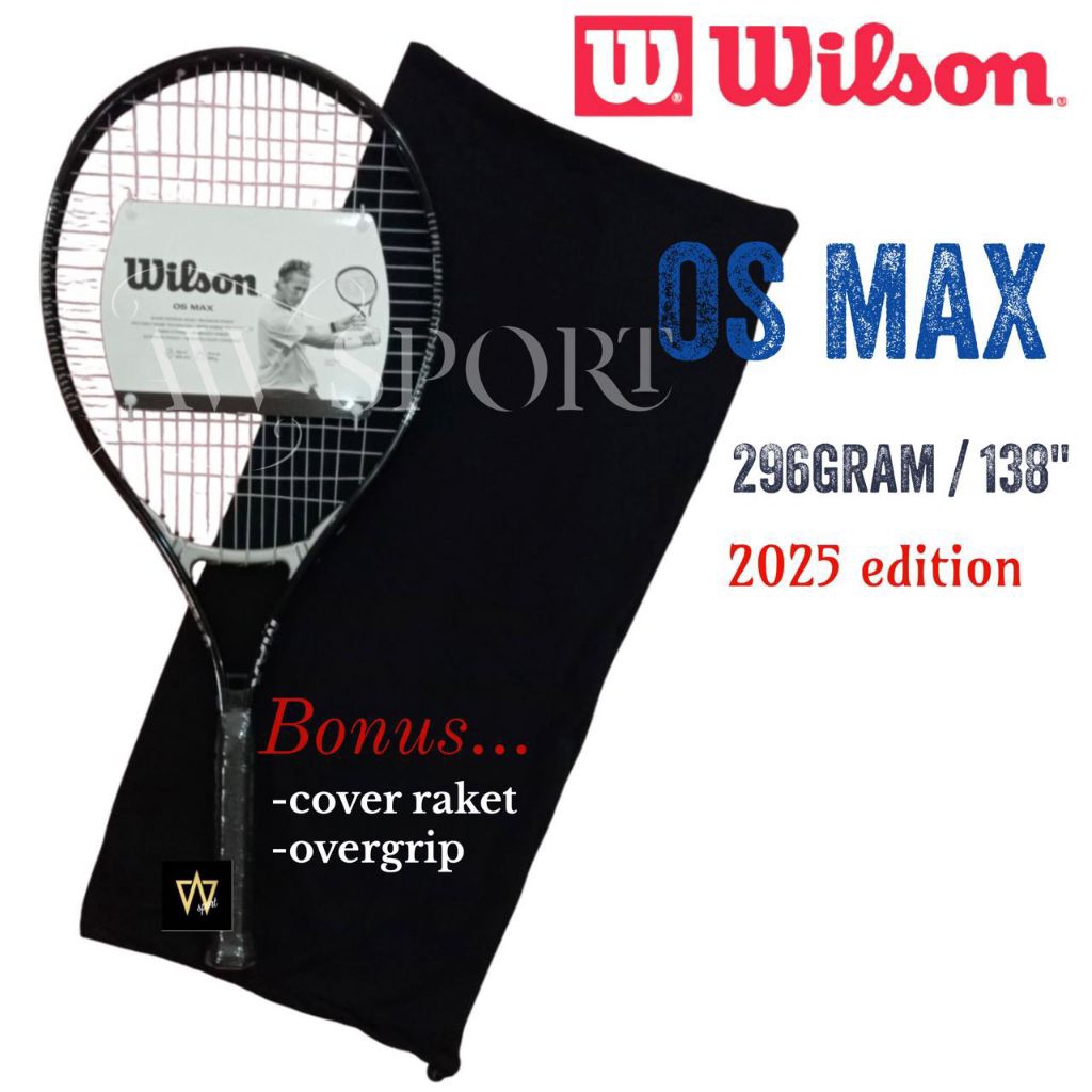 Jual Raket Tenis Wilson OS Max 296g 138 Tennis Racket | Shopee Indonesia