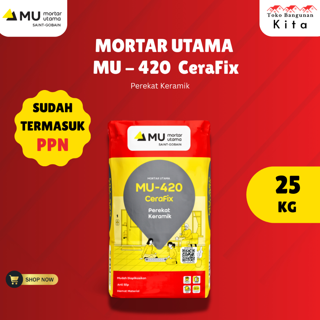 Jual Mortar Utama MU 420 - Semen perekat keramik | Shopee Indonesia