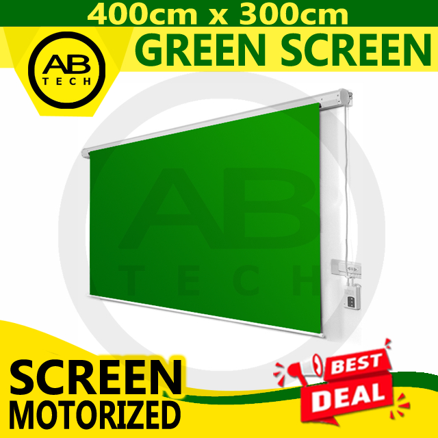 Jual Layar Green Screen Studio Motorized 200 inch Ukuran 400 x 300 cm ...