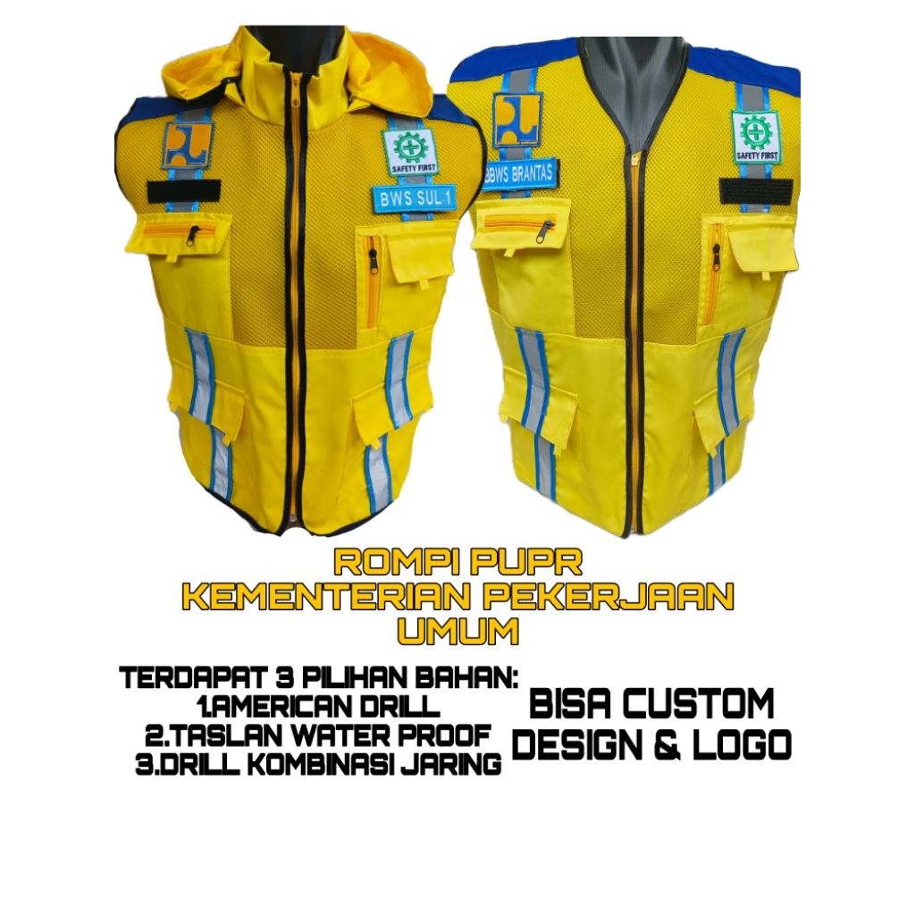 Jual Rompi PUPR Safety Kementerian Pekerjaan Umum | Shopee Indonesia