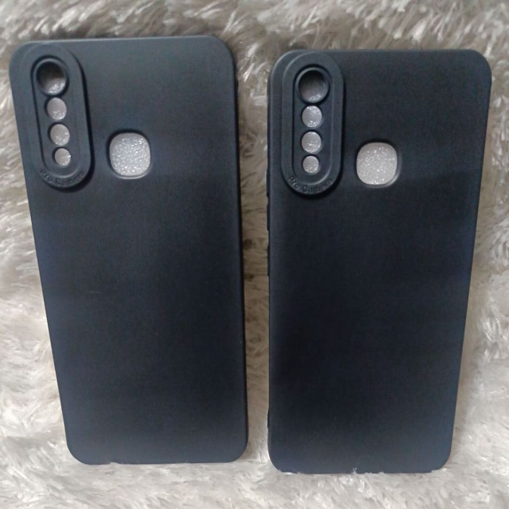 Jual Soft Case Silikon VIVO Y19 Casing Silikon Black Macaron Pro Camera ...