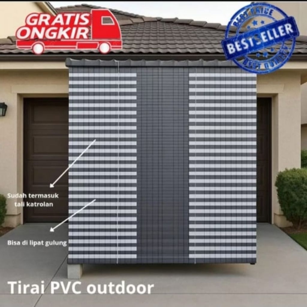 Jual READY STOK TIRAI kerai pvc outdoor tahan panas dan air hujan ...