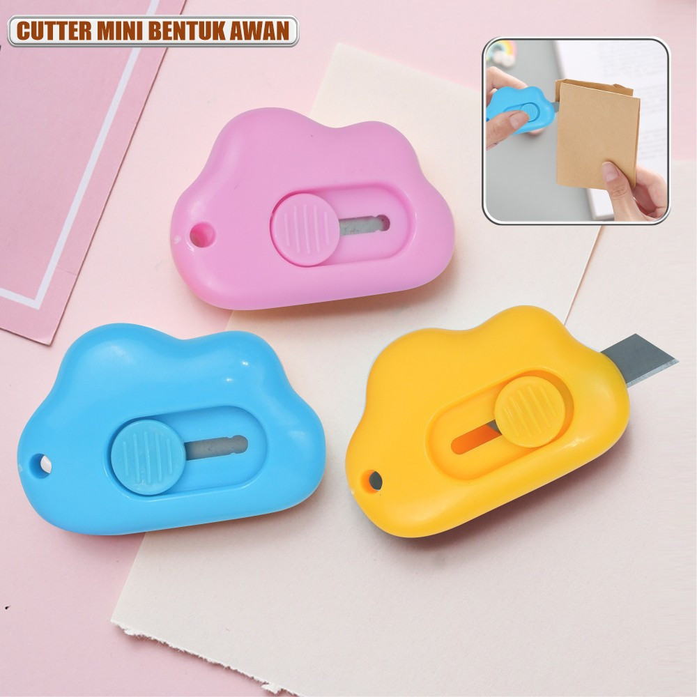 Jual Cutter Mini Lucu Bentuk Awan / Pisau Kartun Alat Bantu Potong ...