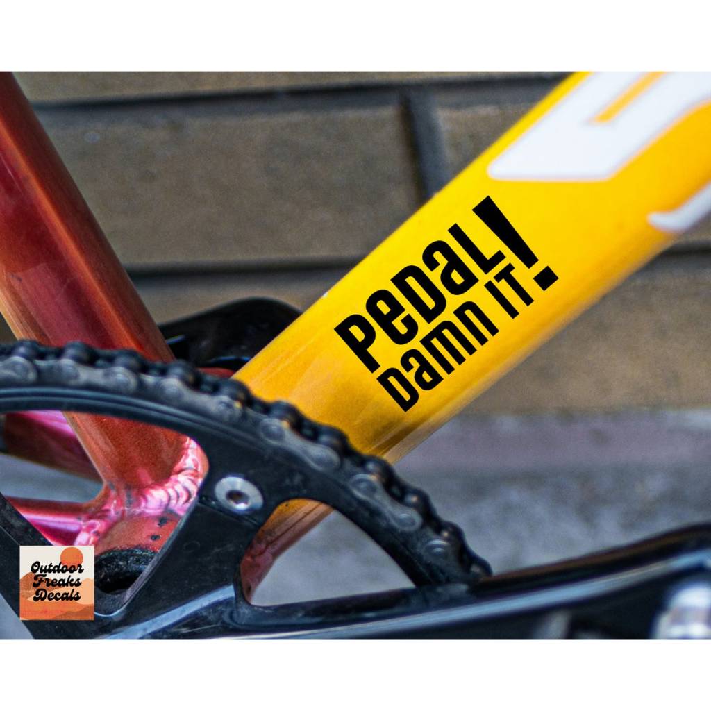 Jual Cutting sticker stiker sepeda road bike fixed bike pedal damn it ...