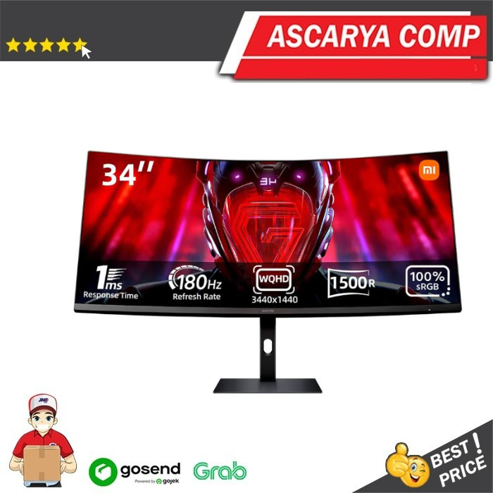 Jual Xiaomi Mi Monitor 34" G34WQi WQHD Ultrawide 180Hz Curved Gaming ...