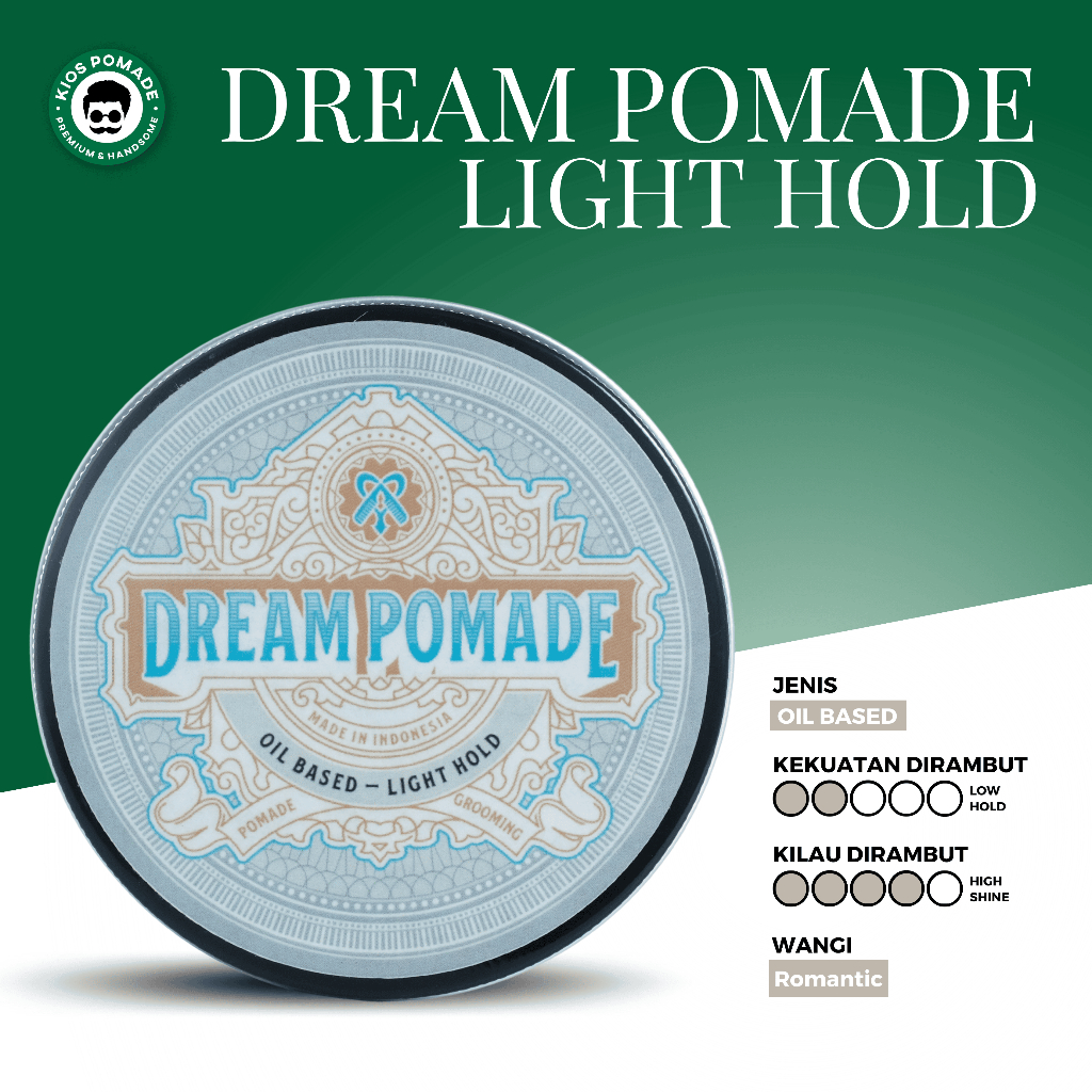 Jual Dream Pomade Light Hold Oil Based - Minyak Rambut Pria Lembut ...