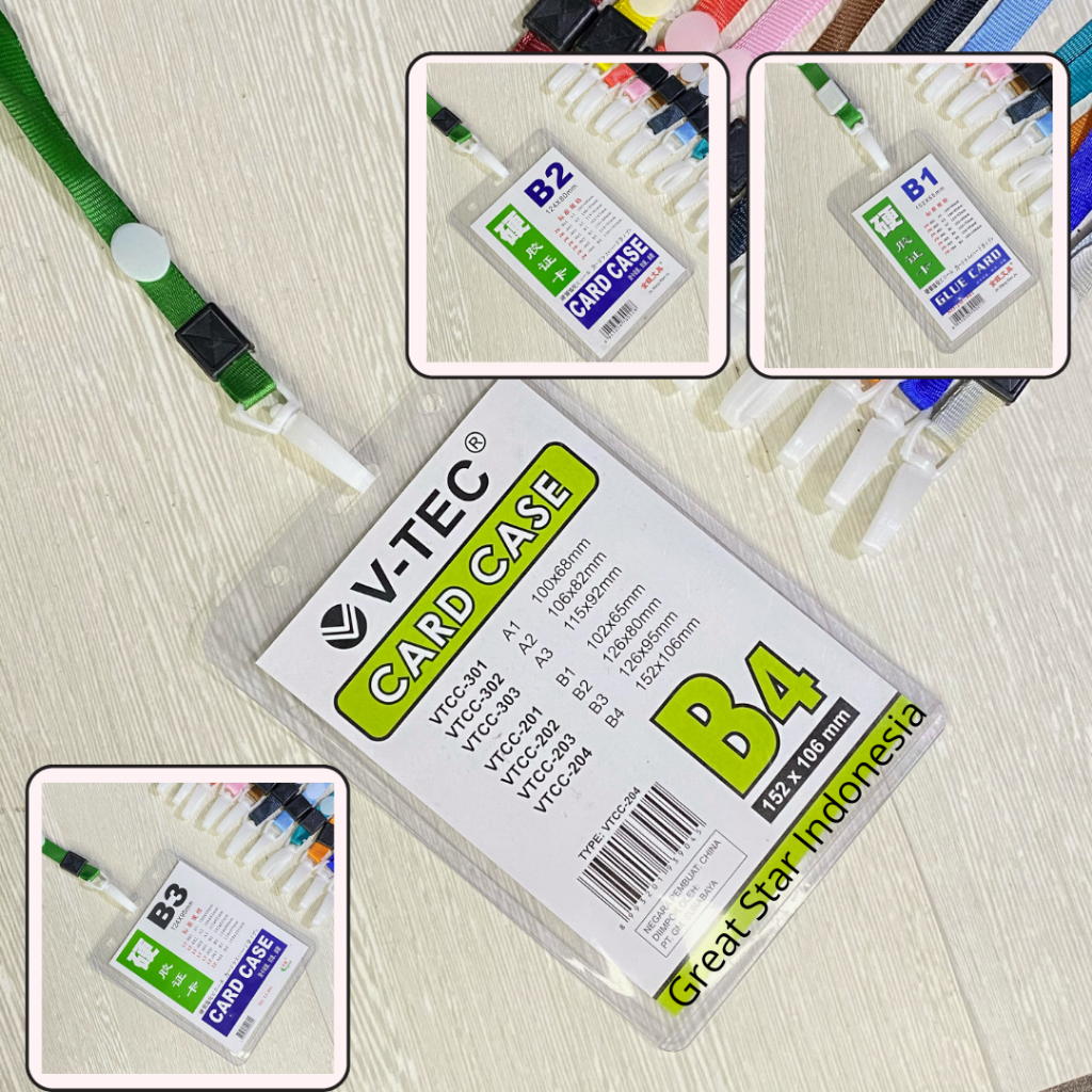 Jual CARD CASE ID CARD PANITIA + TALI I ID CARD KEW KEW MIKA PLASTIK I ...