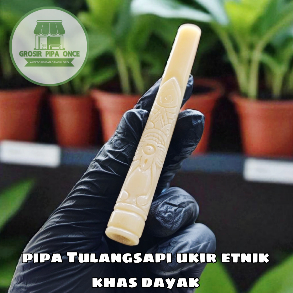 Jual Pipa Once Tulangsapi Original Ukir Etnik Timbul Khas Dayak ...