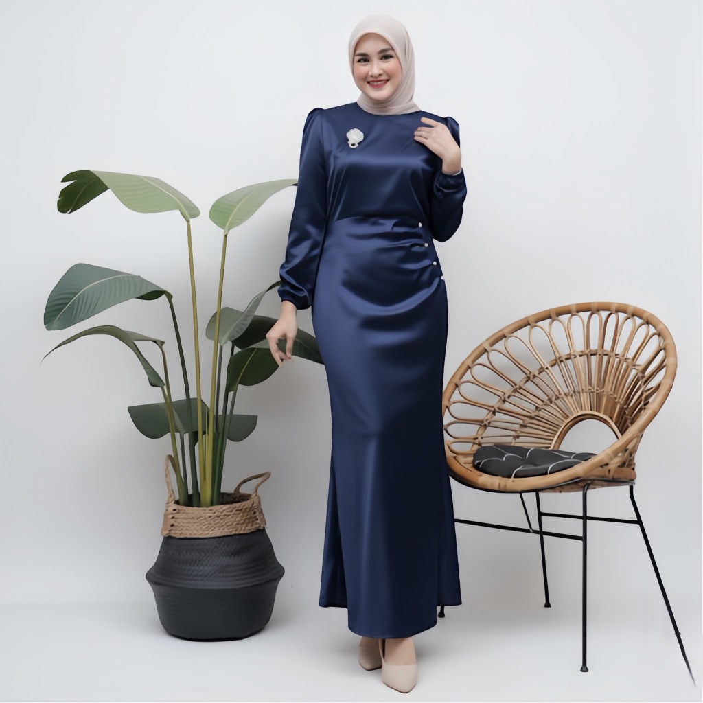 Jual TERBARU!!! Elora Dress Satin Silk Premium Baju Fashion Wanita ...