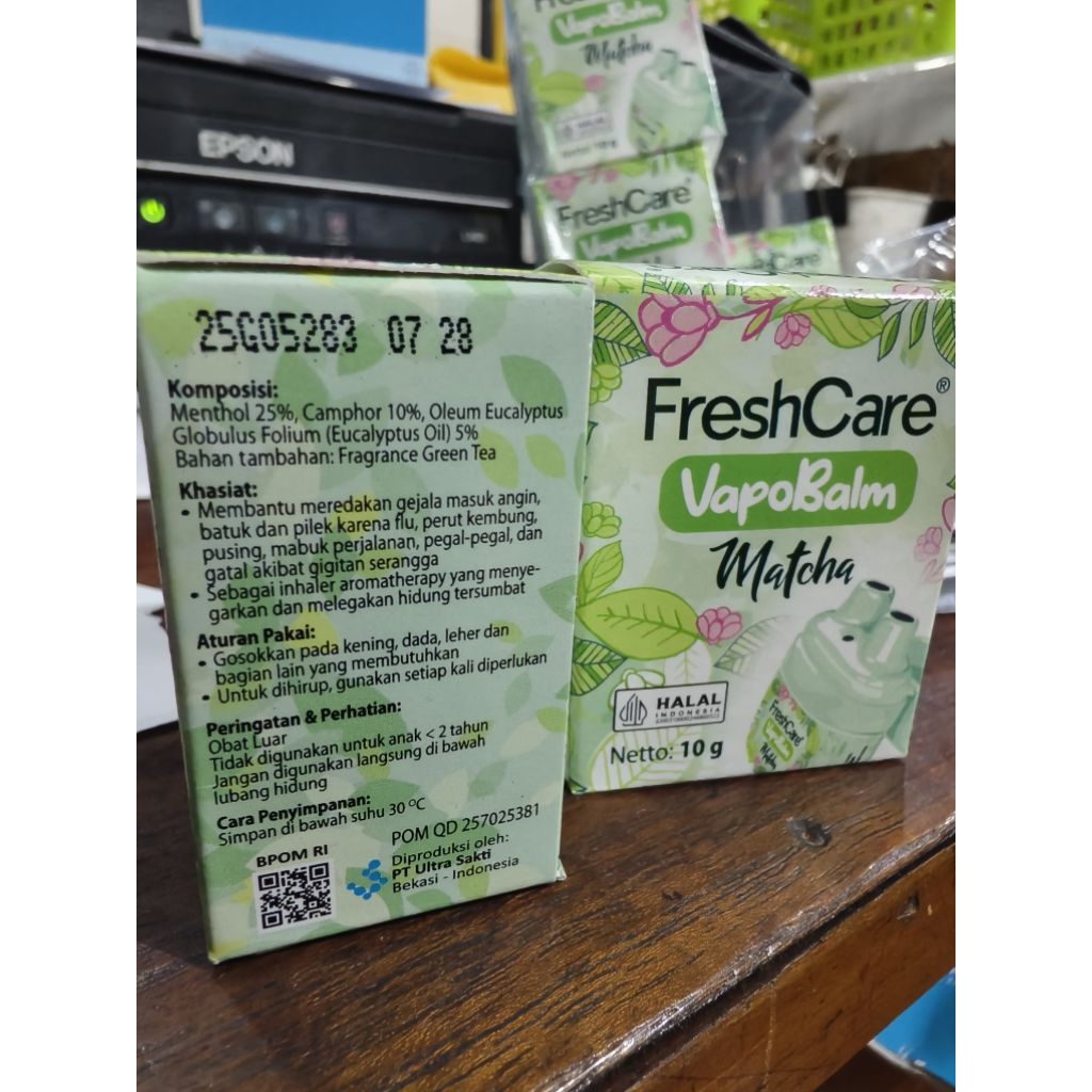 Jual vapobalm freshcare vapo balm matcha 10gr inhaler dan balsem harga ...