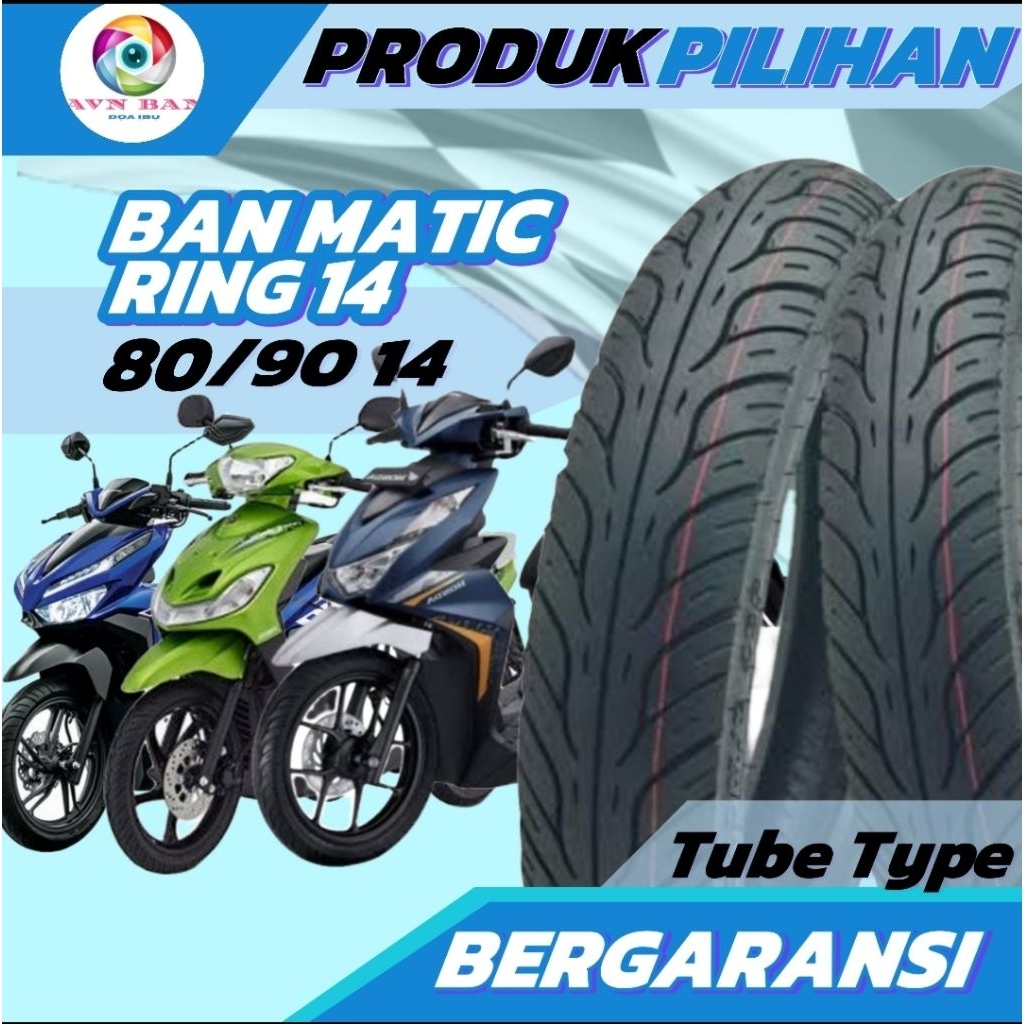 Jual Ban Depan Motor Matic Vario, Beat, Mio, Spin Ukuran 80/90/14 ...