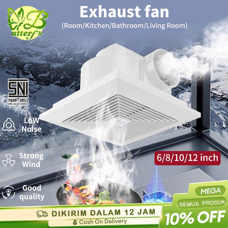 Jual Ducting Exhaust Fan Plafon 12 inch kipas angin blower atap 10 inch ...