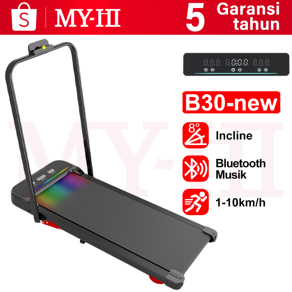Jual MY-HI Treadmill portable B30 incline 260kg Treadmill Elektrik ...