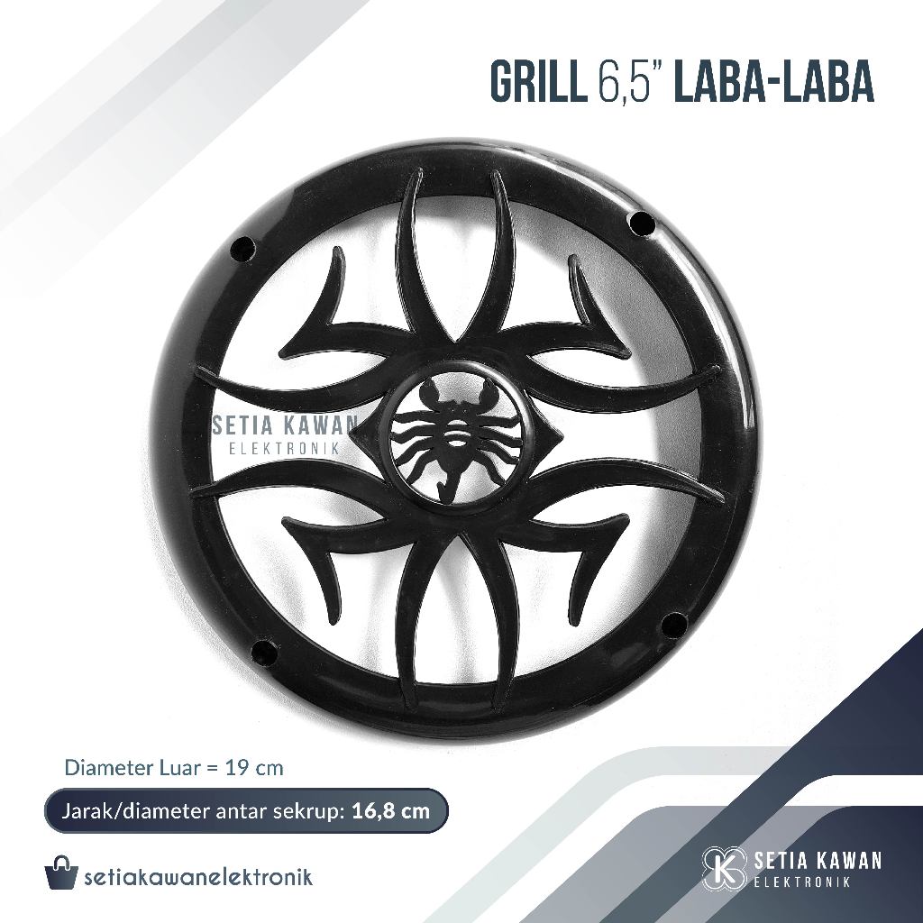 Jual Grill Speaker Laba-Laba 6,5" Plastik +TG / Tutup Pelindung Box ...