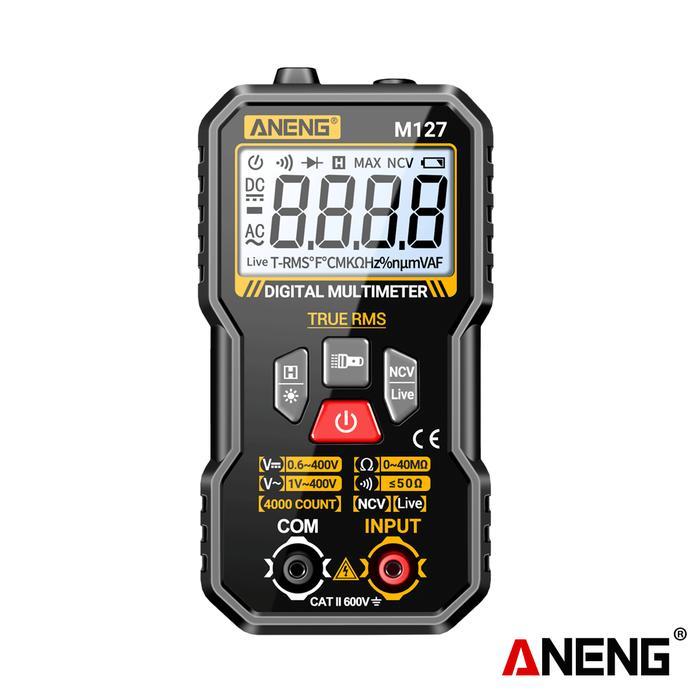 Jual Aneng M127 Multimeter Digital 4000 Count Test 400V AC DC NCV Alat ...