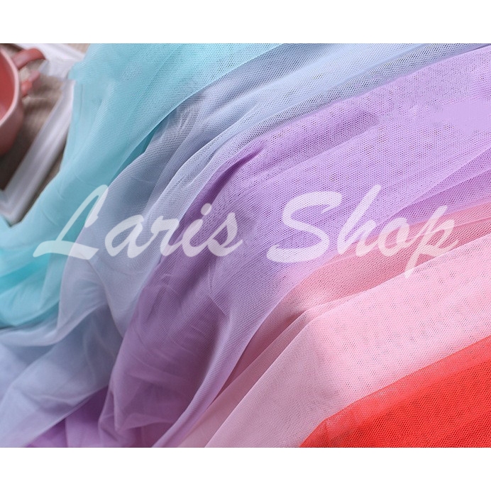 Jual Per Meter Kain Tile / Tulle Polos Meteran untuk Bingkisan Souvenir ...