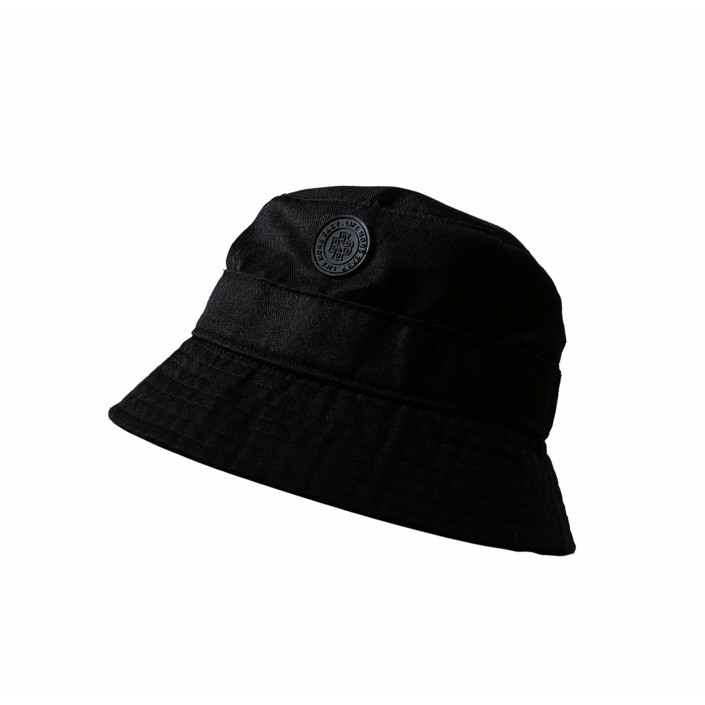 Jual SKYBLUE BUCKET HAT CASUALS BLACK RUBER PACTH | Shopee Indonesia