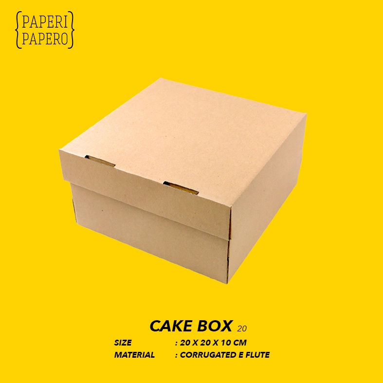 Jual Cake Box - Kotak / Dus / Boks Kue Bolu (20 x 20 x 10 cm )(1 Pcs ...