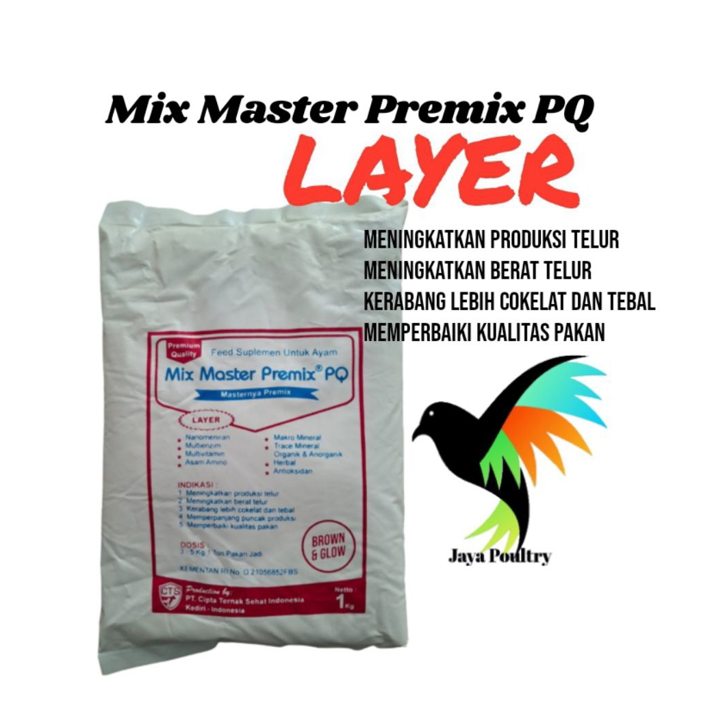 Jual MIX MASTER PQ 1kg Premix Ayam Petelur Layer Suplemen Pakan Ayam ...
