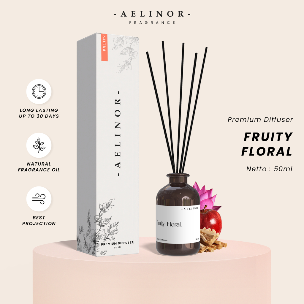 Jual Reed Diffuser Aelinor Fruity Floral Pengharum Ruangan Premium ...