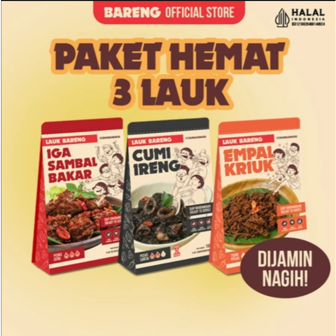Jual Lahap Bareng - Paket Hemat Isi 3 Lauk / Makanan Instant Ready to ...