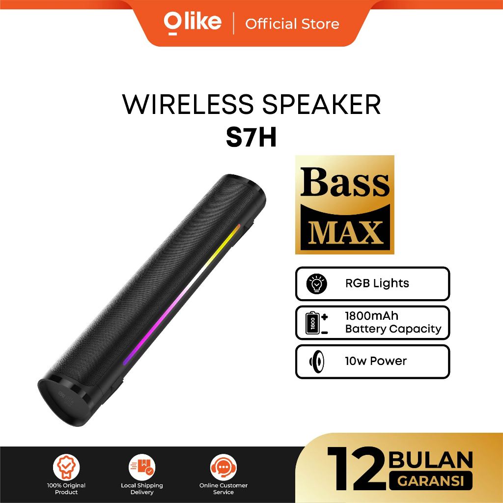 Jual Olike Soundbar Speaker Bluetooth S7H LED Input USB TF AUX Power ...