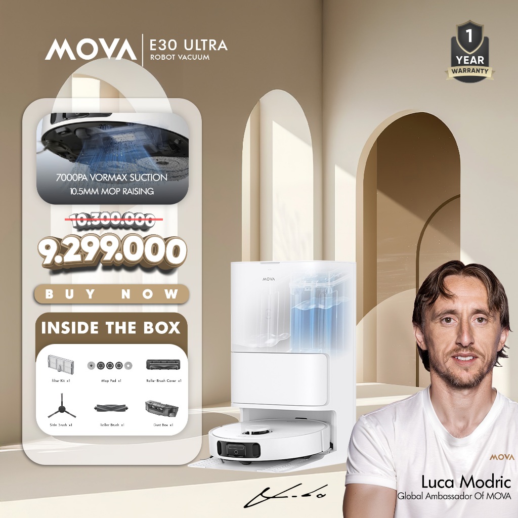 Jual [𝐂𝐋𝐄𝐀𝐑𝐀𝐍𝐂𝐄 𝐒𝐀𝐋𝐄] MOVA E30 Ultra Robot Vacuum and Mop | Self ...
