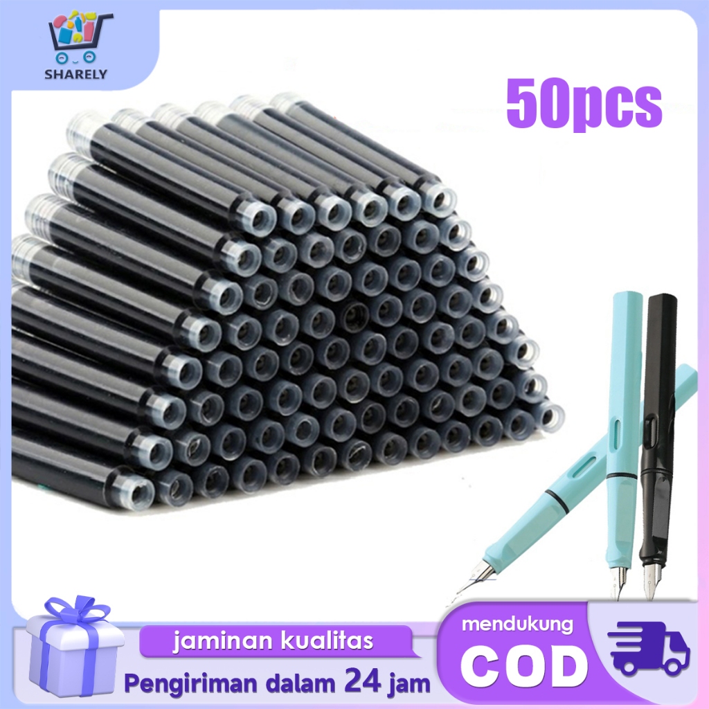 Jual Fountain Pen Refill 50pcs Isi Ulang Tinta Pena Pulpen Refill Isi ...