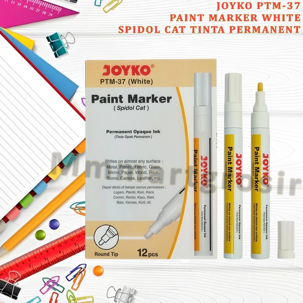 Jual Joyko / Paint Marker White / Spidol Cat Tinta Permanent / PTM-35 ...