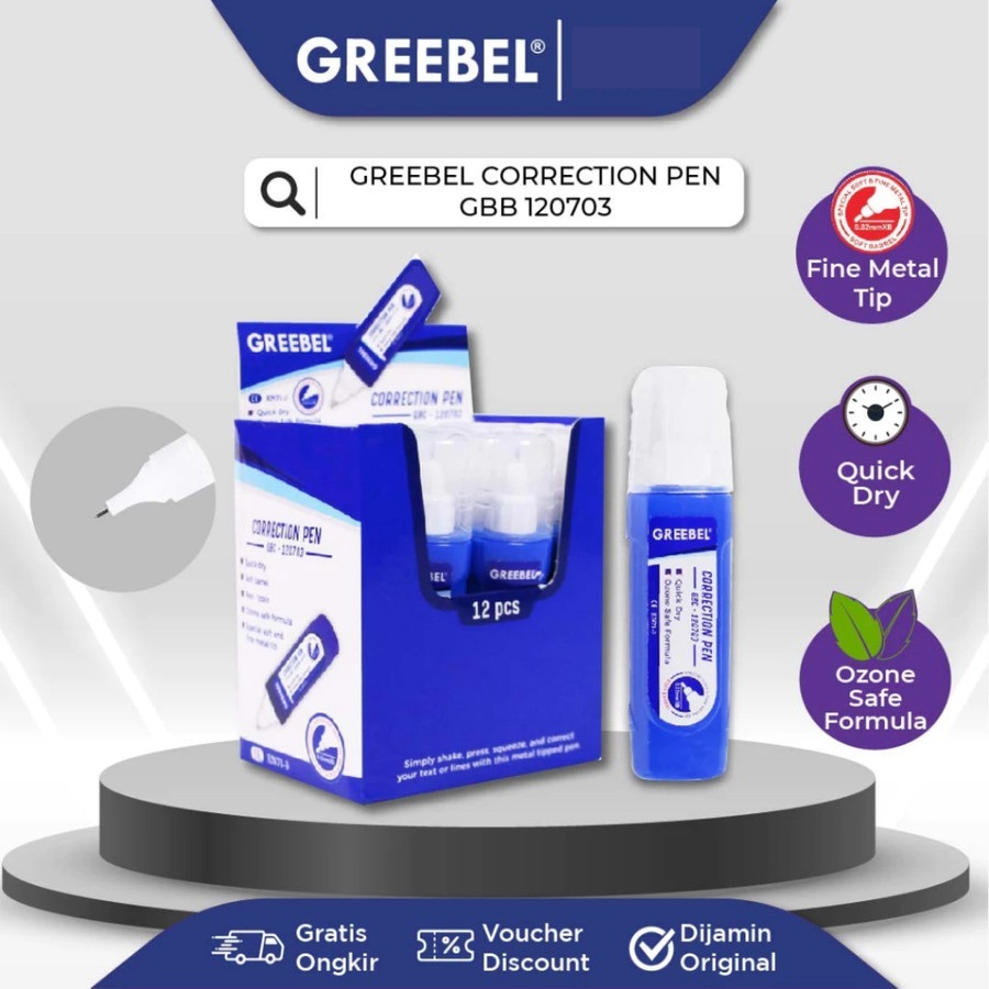 Jual Greebel Correction Pen GBC-120703 | (1 Pcs) | Shopee Indonesia