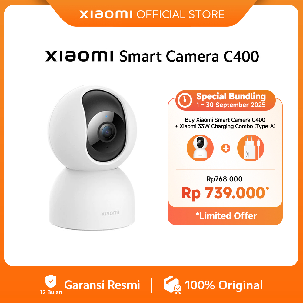 Jual Xiaomi Smart Camera C400 | CCTV Indoor | 4MP | Rotasi 360 ...