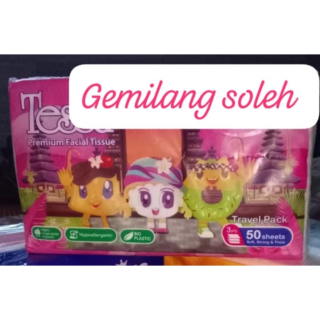 Jual Tessa premium facial tissue 50 sheet 3 ply | Shopee Indonesia
