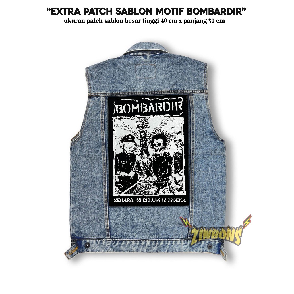 Jual Backpatch Sablon Ukuran Besar Patch Punggung Jahit Musik Punk ...