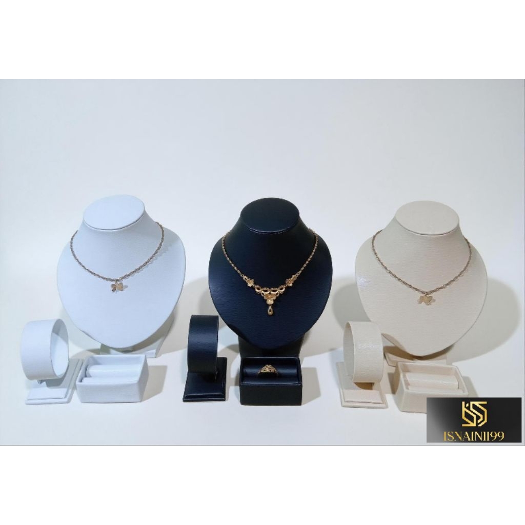 Jual Tempat display kalung satu set, bentuk bulat/tempat perhiasan satu ...
