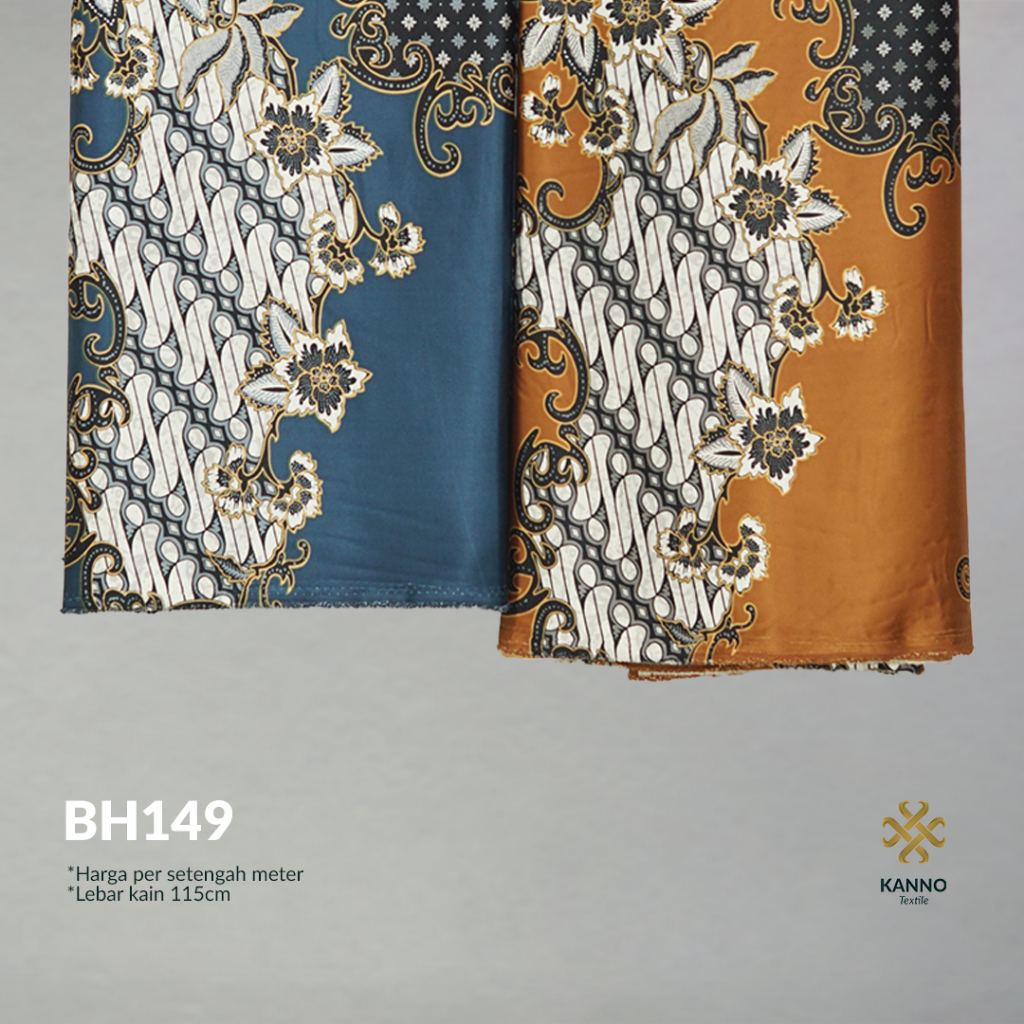 Jual KAIN BATIK HALUS SEMI SUTRA BH149 MOTIF PARANG LIRIS WARNA TOSCA ...