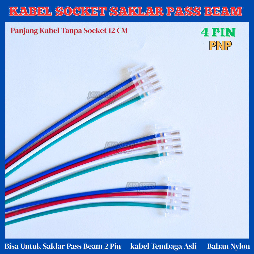 Jual JS GROSIR Soket Kabel Saklar Pass Beam 4 Pin / Kabel Socket Pass ...