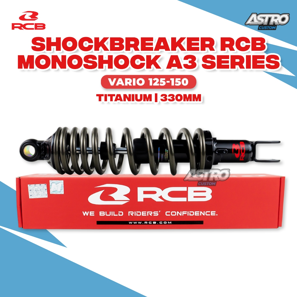 Jual RCB Monoshock A3 Series Vario 125 150 Black Titanium 330 MM ...