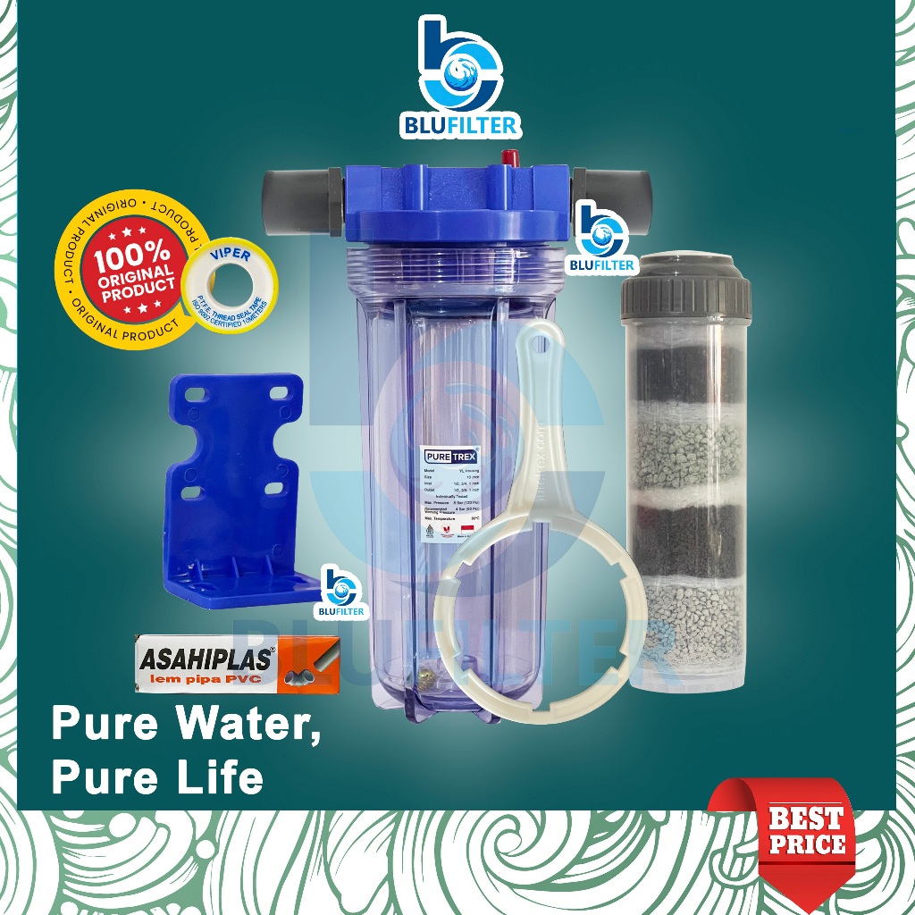 Jual PAKET FILTER AIR 4 IN 1 SUPER AIR KOTOR BAU BESI ZAT MANGAN KUNING ...