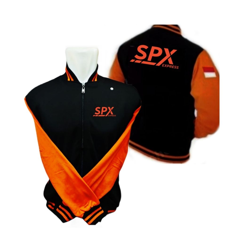 Jual Varsity baseball hitam Oren logo spx express varsity baseball logo ...