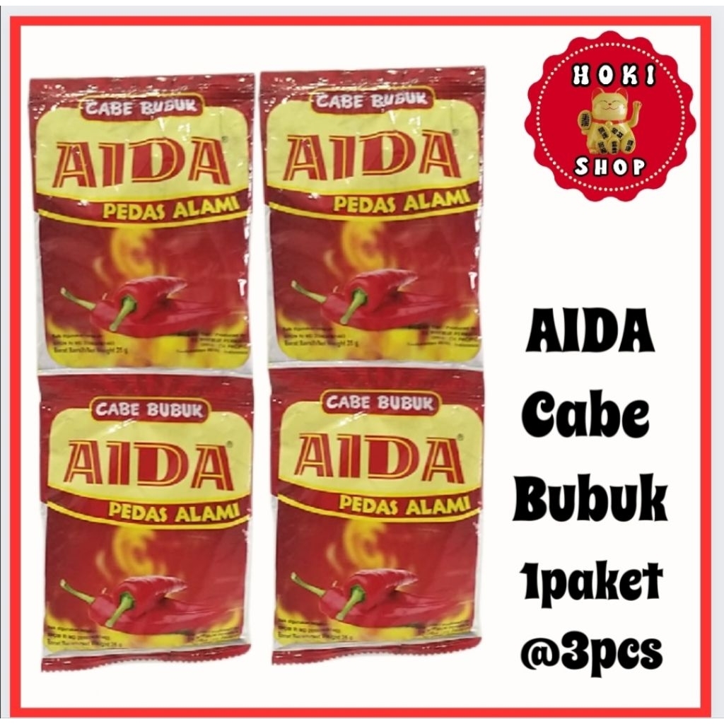 Jual Aida Cabe Giling 1paket 3pcs/ Cabe Bubuk / Cabai Bubuk | Shopee ...