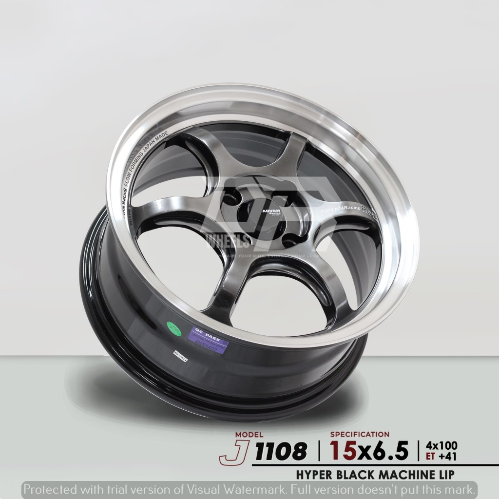 Jual Velg mobil ring 15 lebar 65 hole 4x100 et42 warna hyper black mechine face | Shopee Indonesia