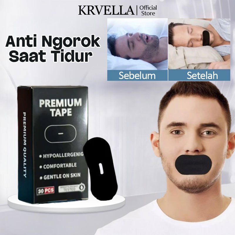 Jual KRVELLA Anti Ngorok Saat Tidur Plester Micropore Mulut Anti Ngorok ...