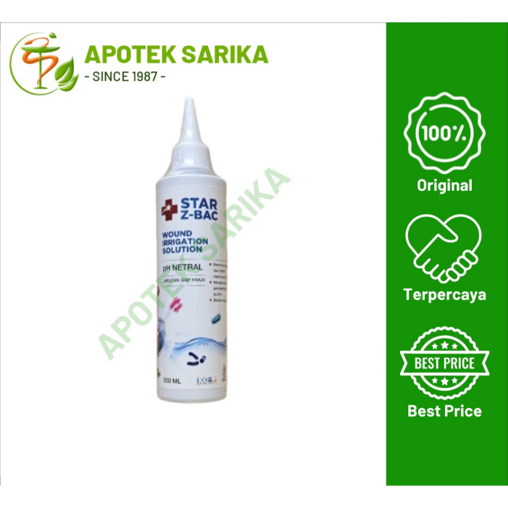 Jual Star Z-Bac Wound Irrigation Solution 250ml Cairan Pembersih Luka ...